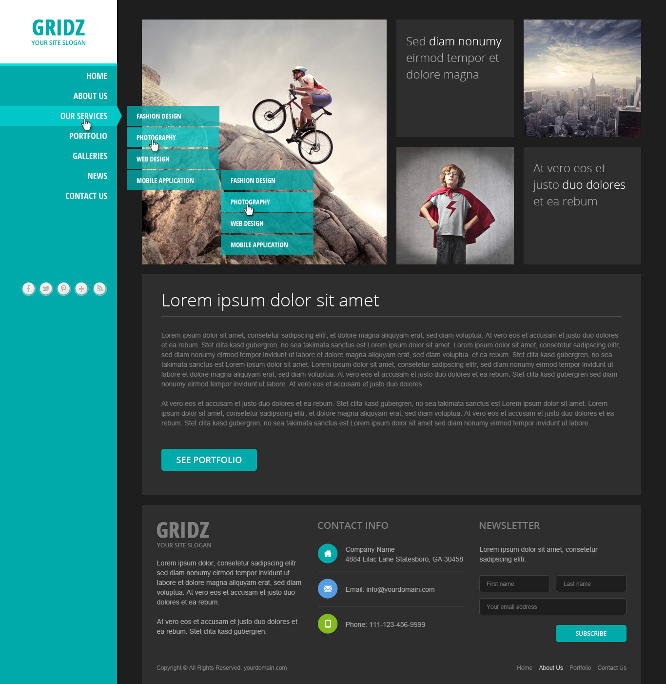 Gridz - Responsive HTML5 Template by pophonic | ThemeForest
